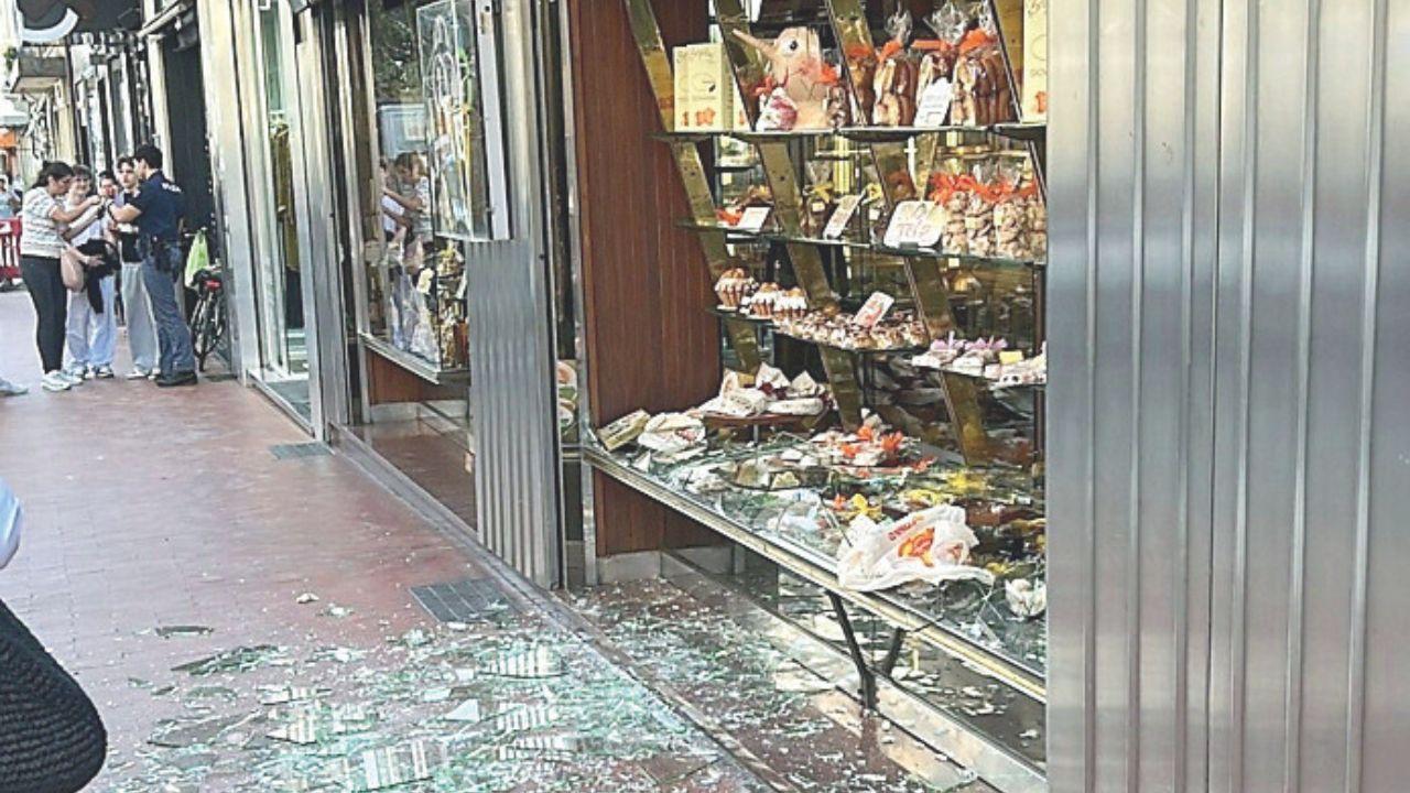 Montecatini, frantumata la vetrina della pasticceria Giovannini: cosa è successo - Il Tirreno